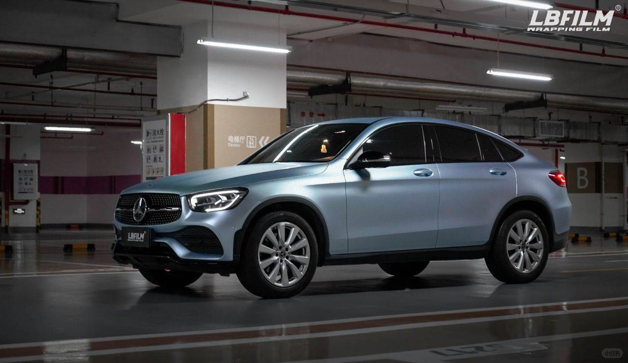 奔驰GLC-LB超亚纳米蓝改色膜,这款小清新的浅蓝色调_搜狐汽车_搜狐网