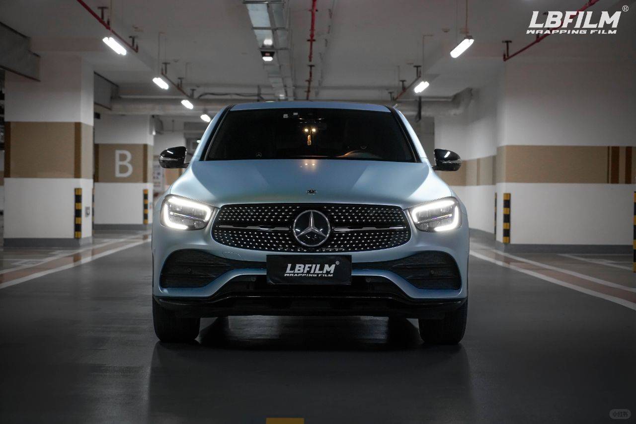 奔驰GLC-LB超亚纳米蓝改色膜,这款小清新的浅蓝色调_搜狐汽车_搜狐网