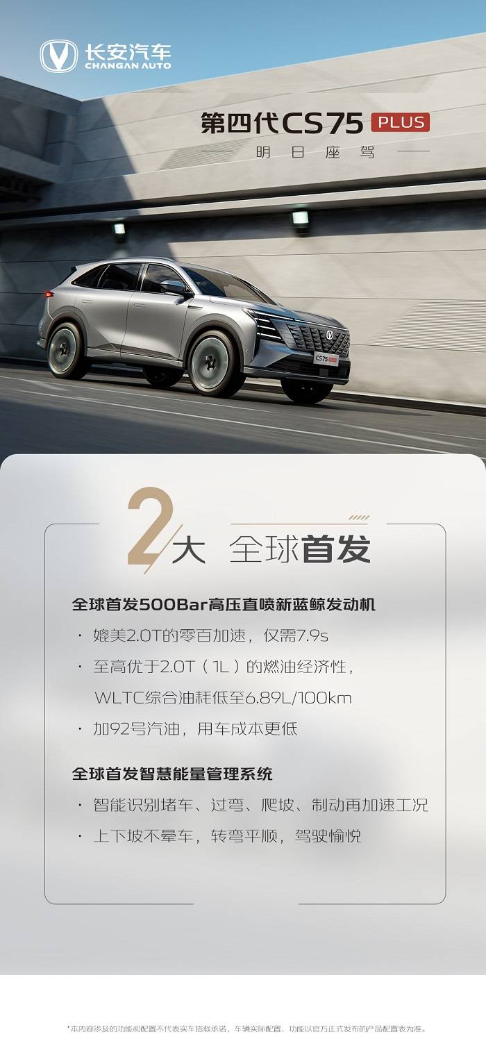 第四代CS75PLUS配置发布，15项全系标配重写SUV价值标准！_搜狐汽车_搜狐网