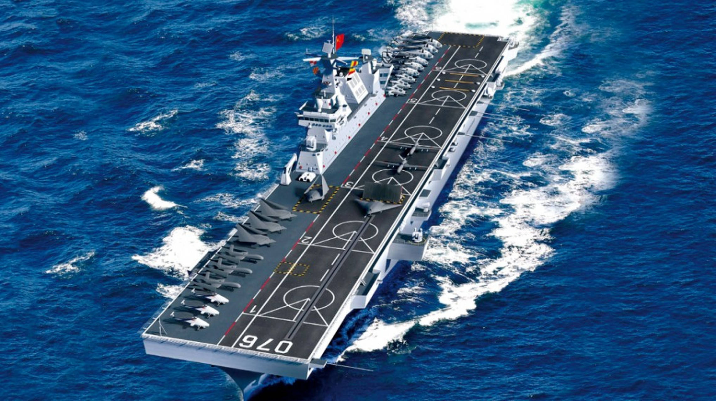 国产弹射型两栖攻击舰呼之欲出，满载排水量或超过5万吨_中国海军_作战半径_舰载机