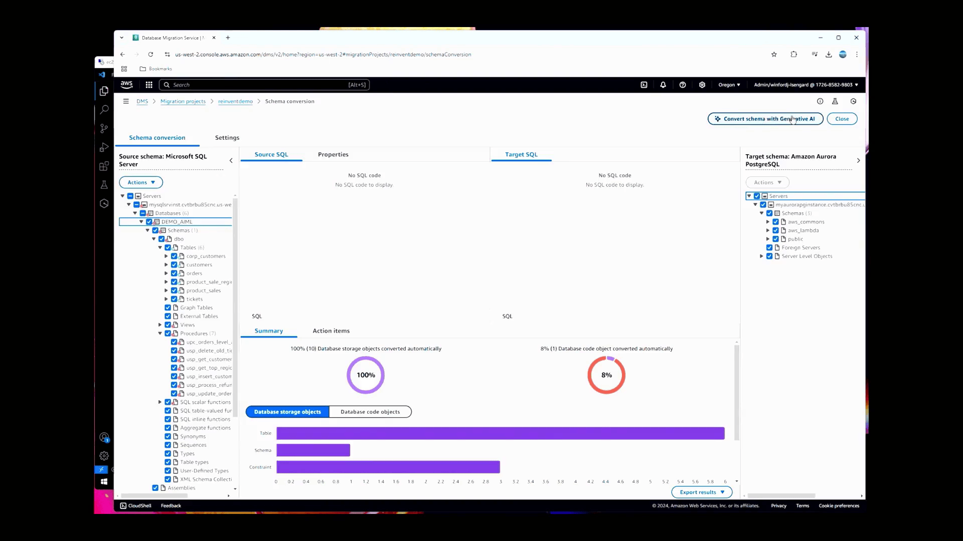 使用集成生成式AI的Amazon DMS架构转换加速迁移_John_数据库_模式