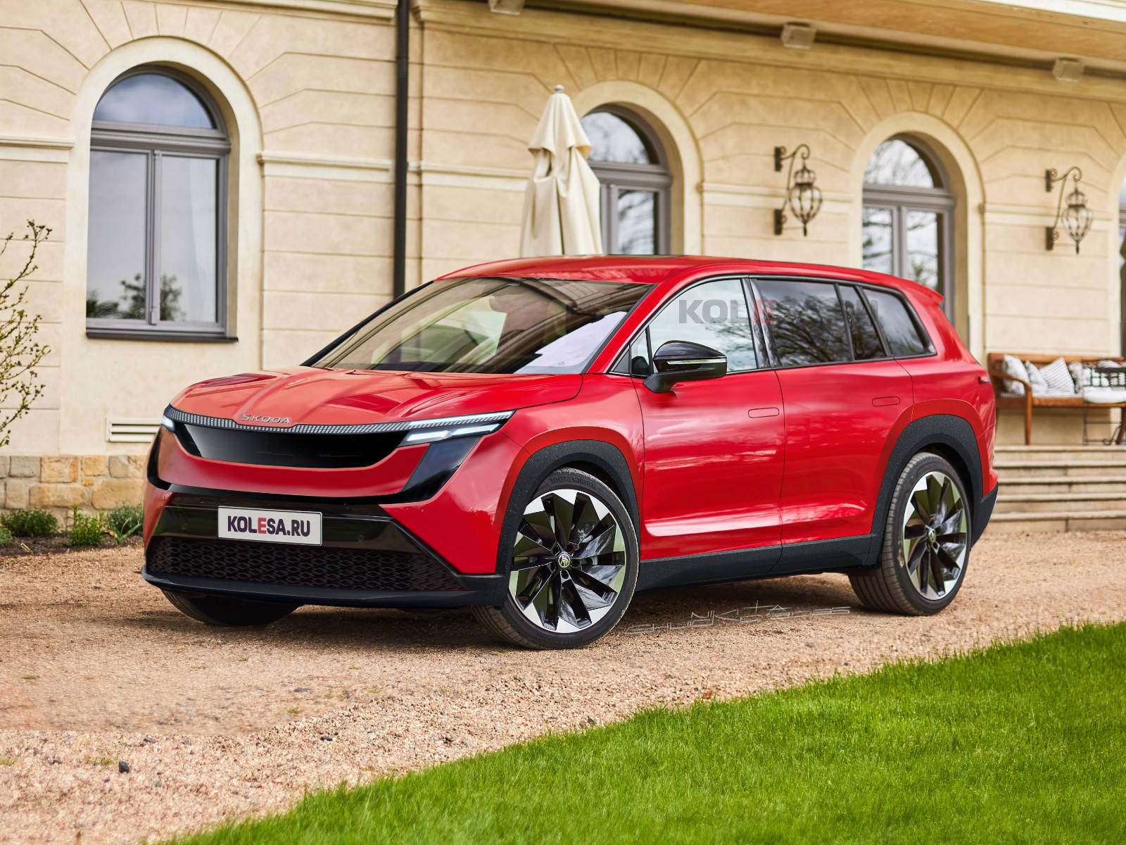 斯柯达全新七座SUV渲染图，车长超5米，轴距3075mm，续航600公里_搜狐汽车_搜狐网