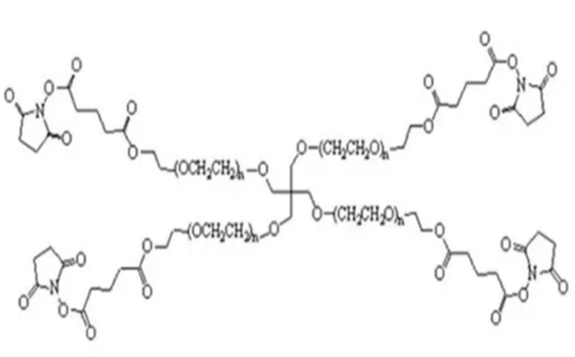 4-arm-PEG-Succinimidyl Glutarate，多臂PEG衍生物