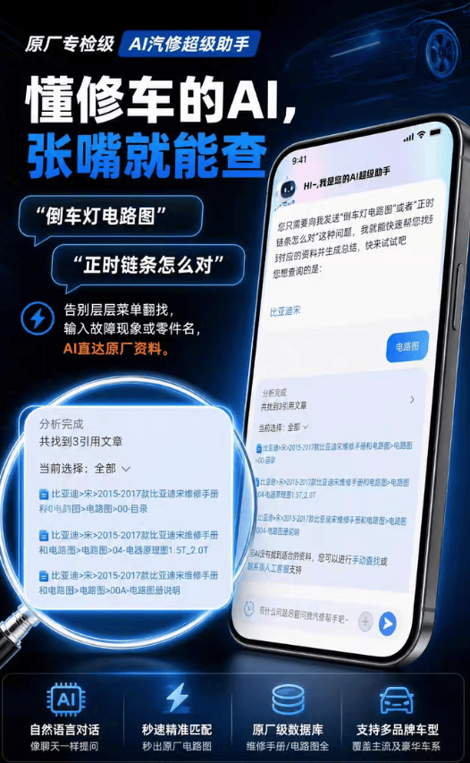 汽修人的好帮手！覆盖超2万款车型！油电各种维修手册电路图，专修跳转+AI智能查资料！_搜狐汽车_搜狐网