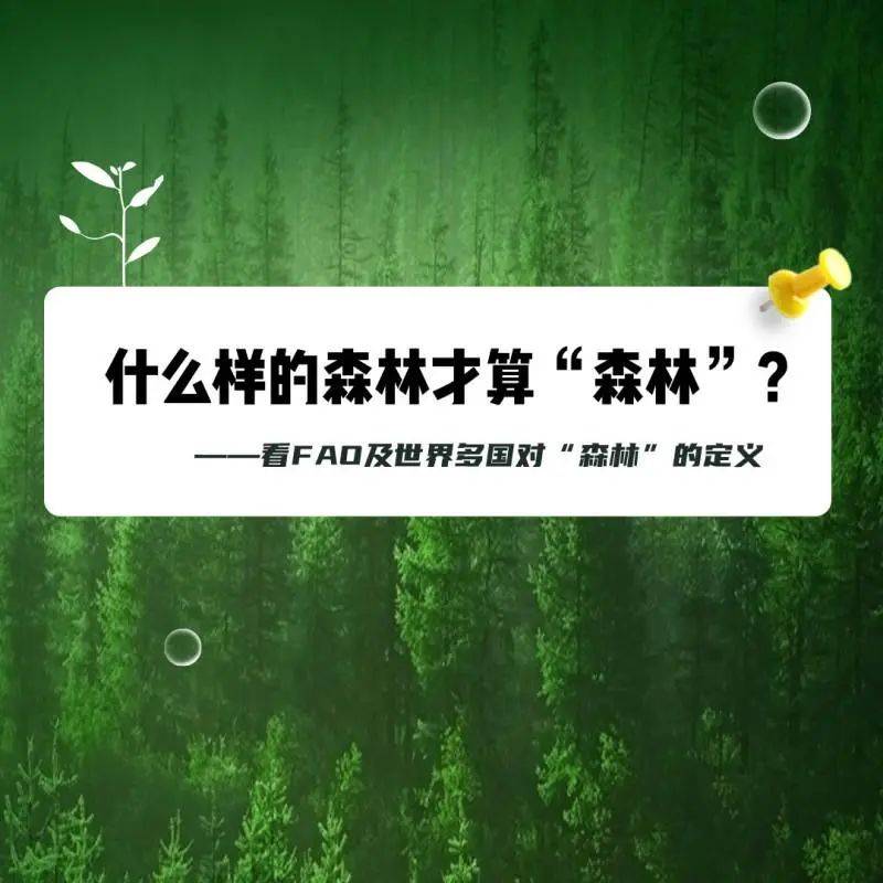 什么样的森林才算 森林”?——看fao及世界多国对 森林”的定义包括面积土地
