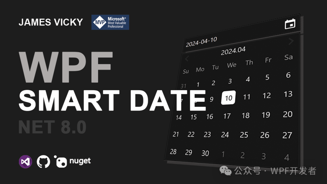 实现现代化 WPF 日期选择控件 SmartDate_xmlns_https_源码