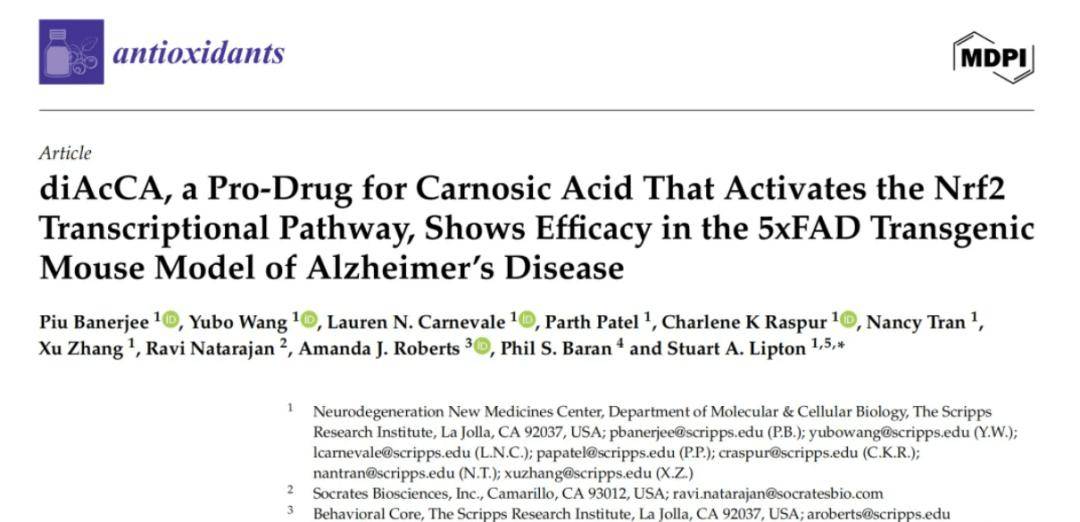 刚刚，屠呦呦在阿尔兹海默症的治疗上取得重大突破！_diAcCA_研究_神经