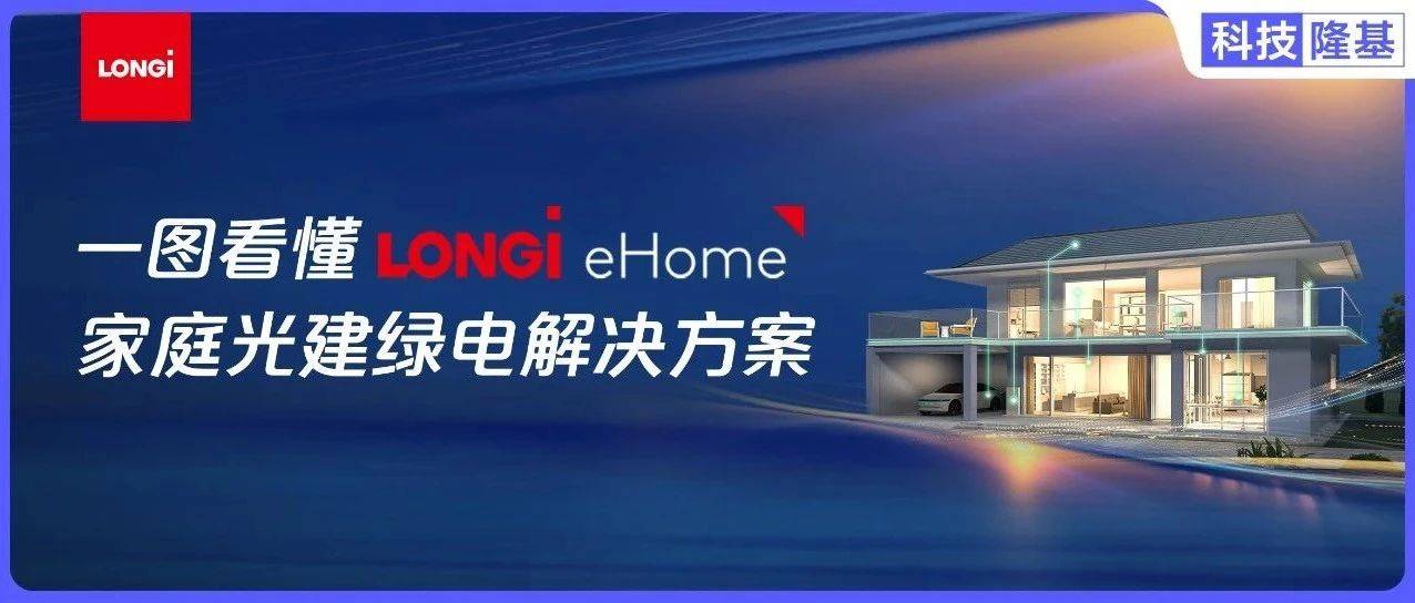 一图看懂LONGi eHome隆基家庭光建绿电解决方案