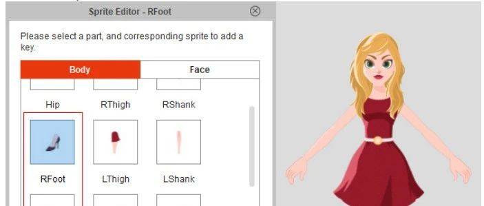 Motion LIVE 2D：忽略脚部旋转_Sprite_角度_动作
