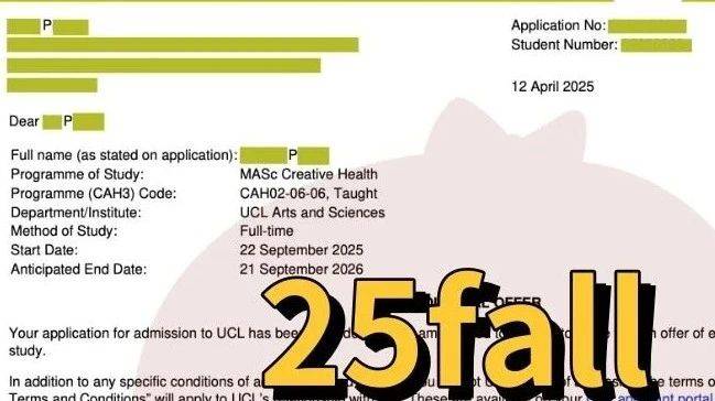 英本60分，收获一枚UCL masc offer_伦敦大学学院_英国_同学