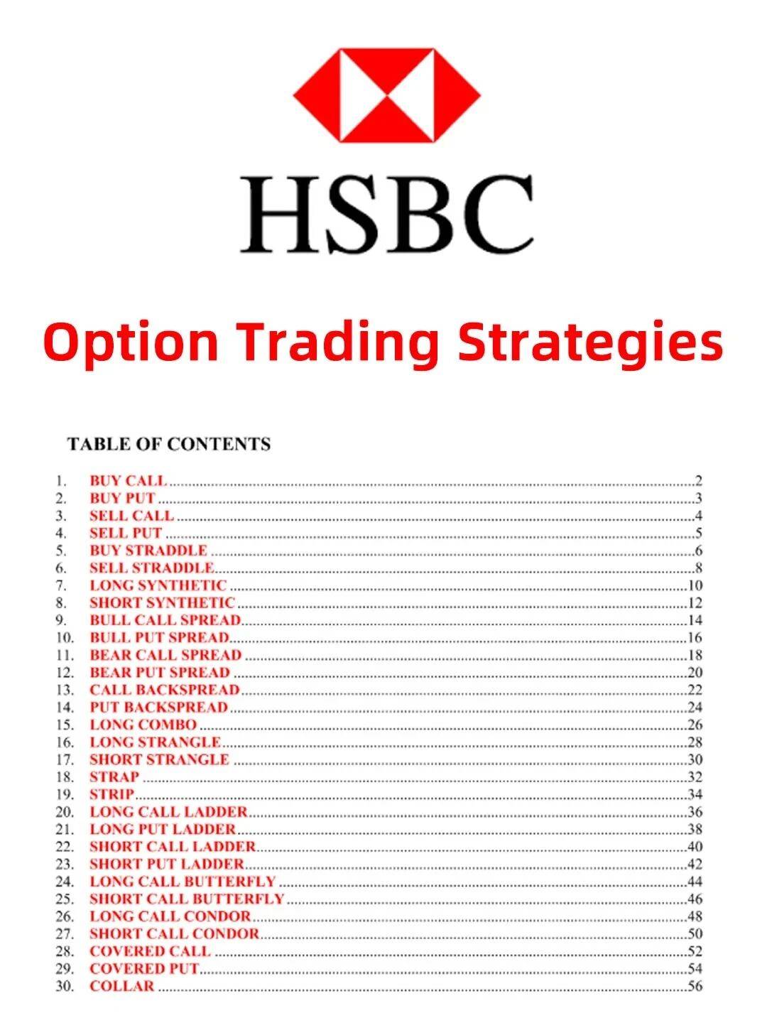 HSBC这仅58页手册几乎解决所有期权交易策略_Trading_Option_包括