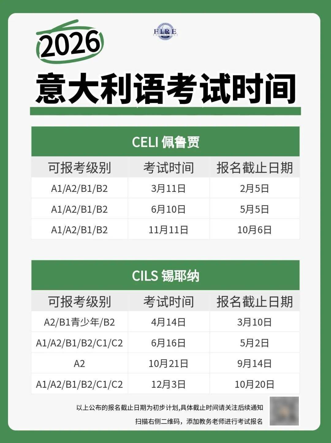 意大利语考试丨2026年 CILS/CELI 考试时间已公布_扫描_计划_护照